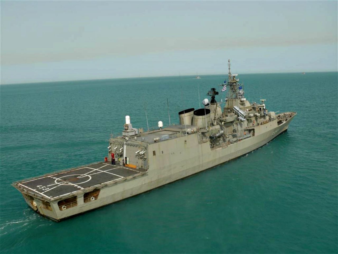 The "SPETSAI" frigate is monitoring a suspicious ship carrying weapons ...